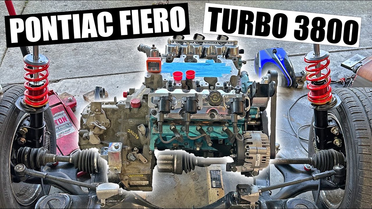 1986 Fiero GT Engine Swap: Turbo 3800 Test Fit and Mounts - YouTube