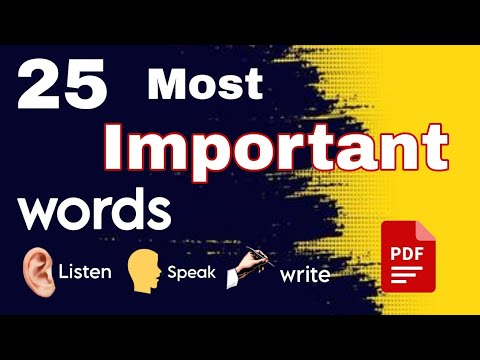 25 MOst important words|Learn vocabulary with sentences |speaking ...