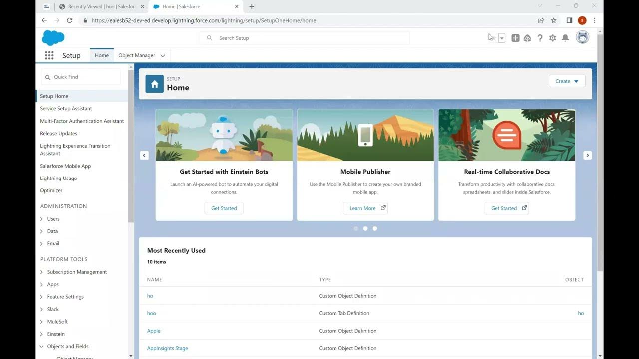 Salesforce Create Custom Object And Tabs In Salesforce Lightning Experience Youtube