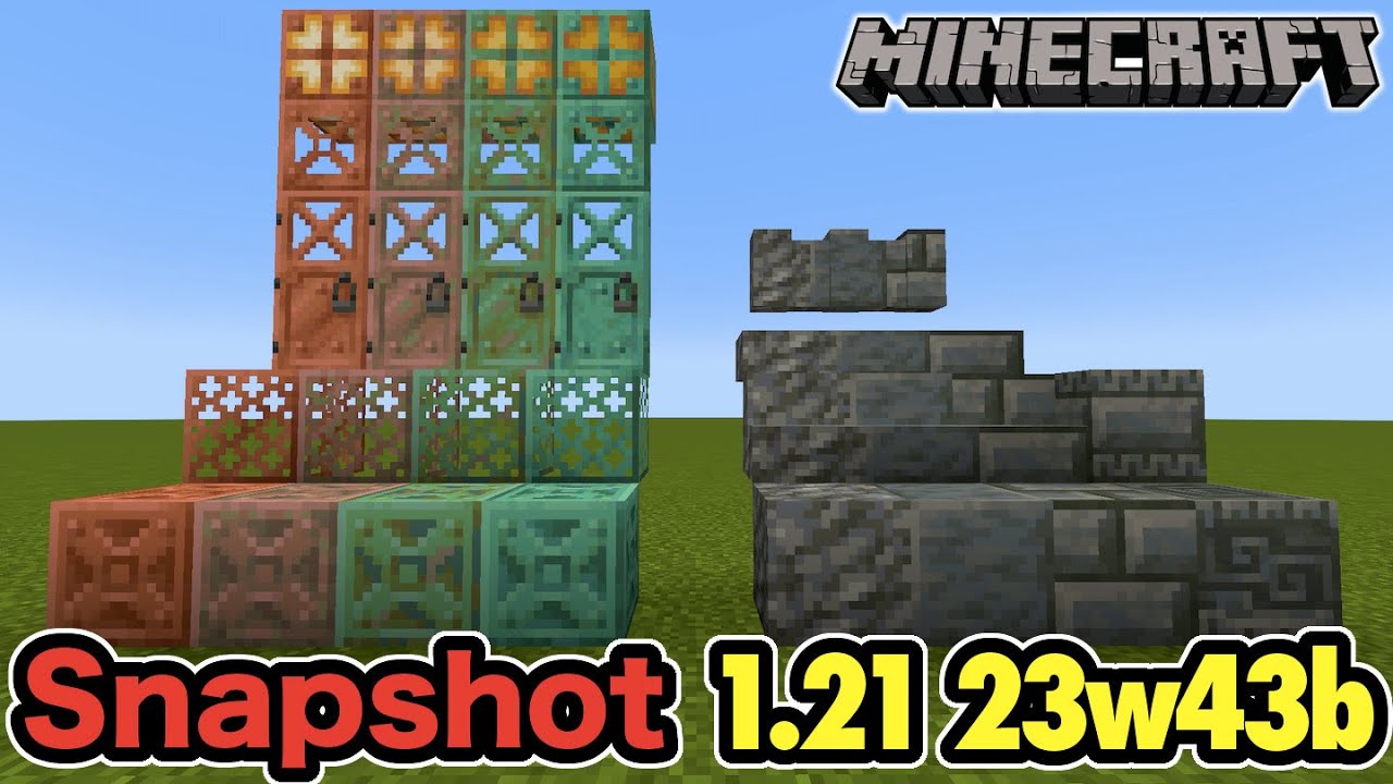 【マイクラ】1.21 銅ブロックと凝灰岩に新たなクラフトが出来るようになった！｜Snapshot 23w43b（Java） - YouTube