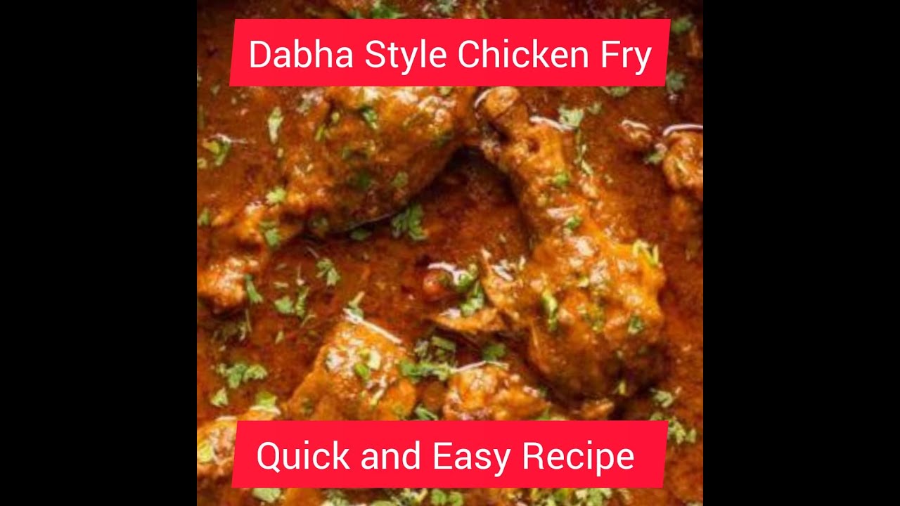 Dabha Style Chicken Fry || Very Tasty and Quick Chicken Recipe || - YouTube