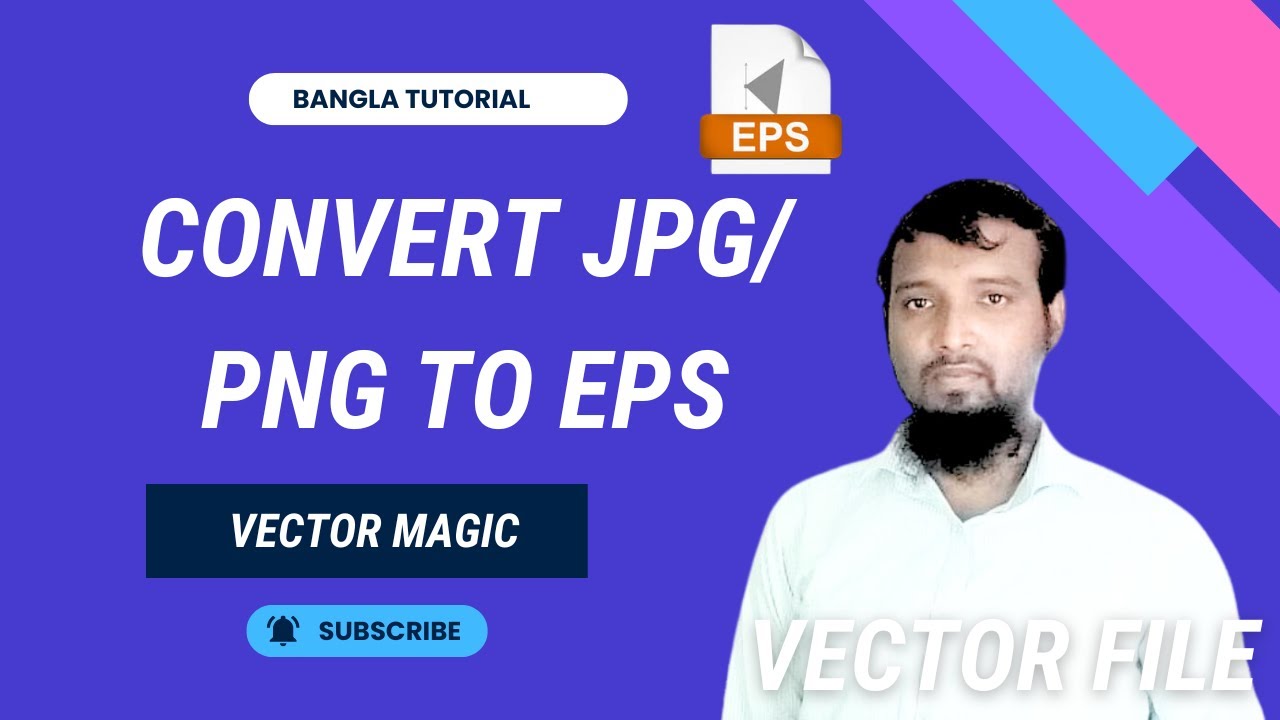 How to convert jpg png to eps file using free software vector magic ...