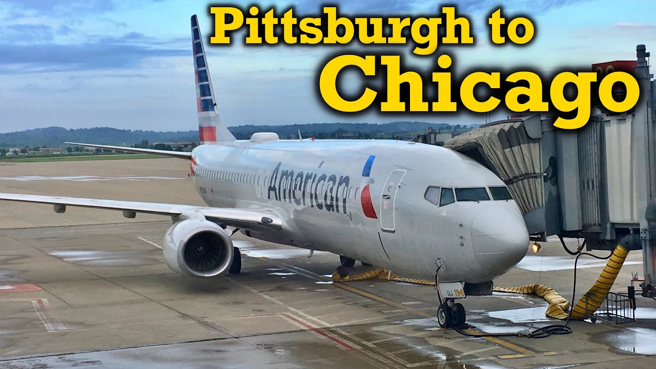 Full Flight: American Airlines B737-800 Pittsburgh to Chicago (PIT-ORD ...
