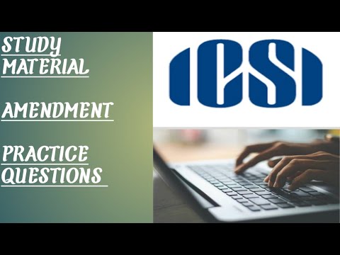How to reach ICSI STUDY MATERIAL /AMENDMENT/PRACTICE QUESTIONS - YouTube