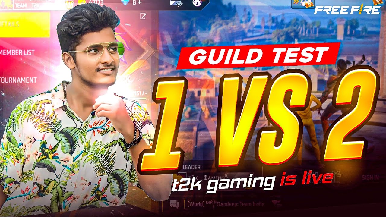 NEED PLAYERS FOR GUILD - 1 VS 2 GUILD TEST IN LIVE - T2K GAMING IS LIVE ...