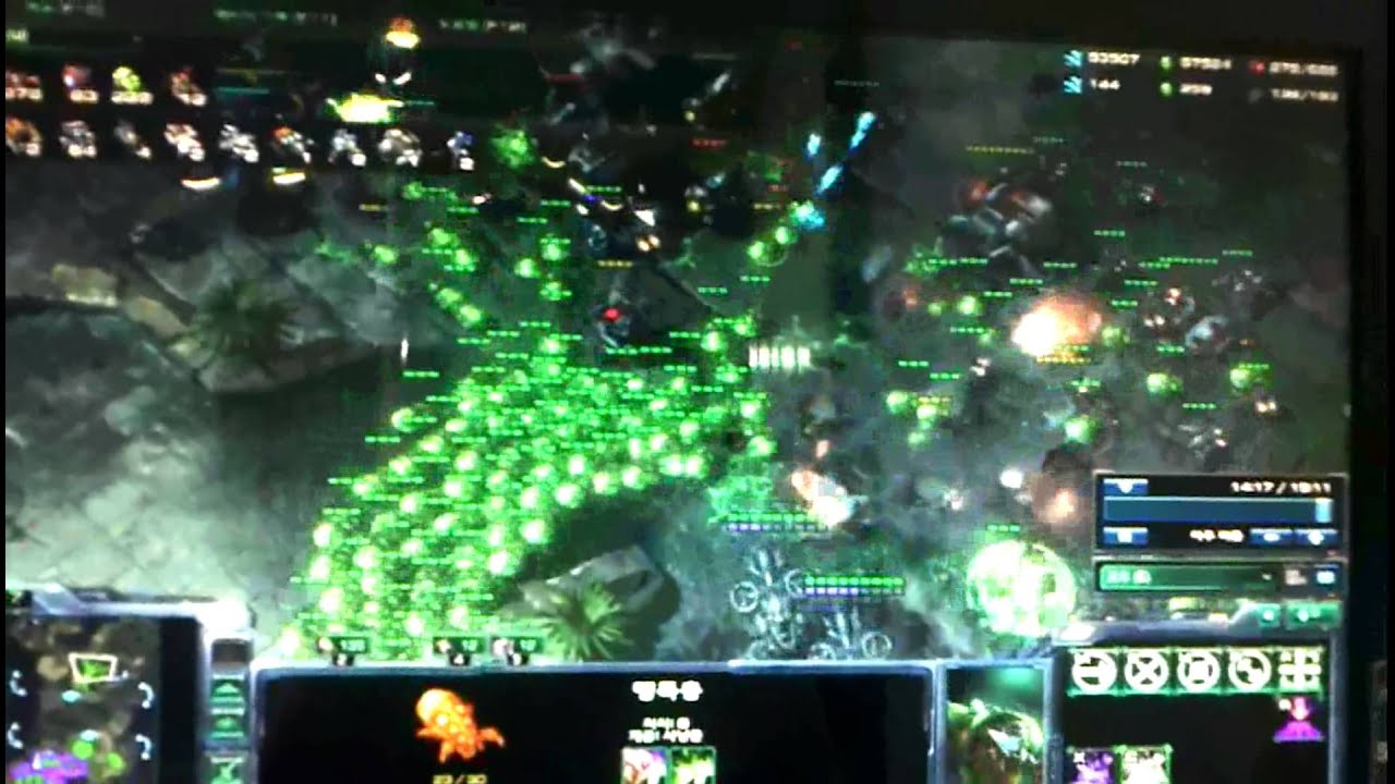 스타2 맹독충 해일 (starcraft2 Baneling Tsunami) - 1 - YouTube