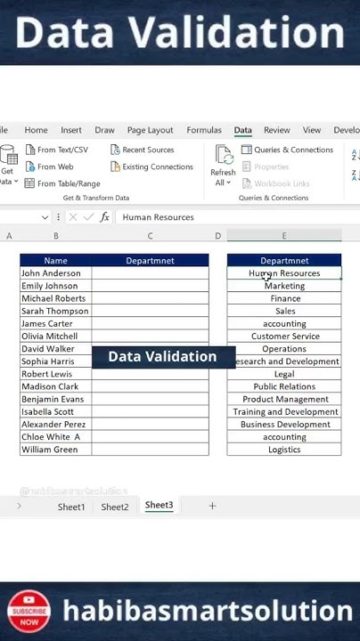 Learn Data Validation in Excel quickly! #ExcelTips #DataValidation #ExcelShortcuts #ExcelShorts ...