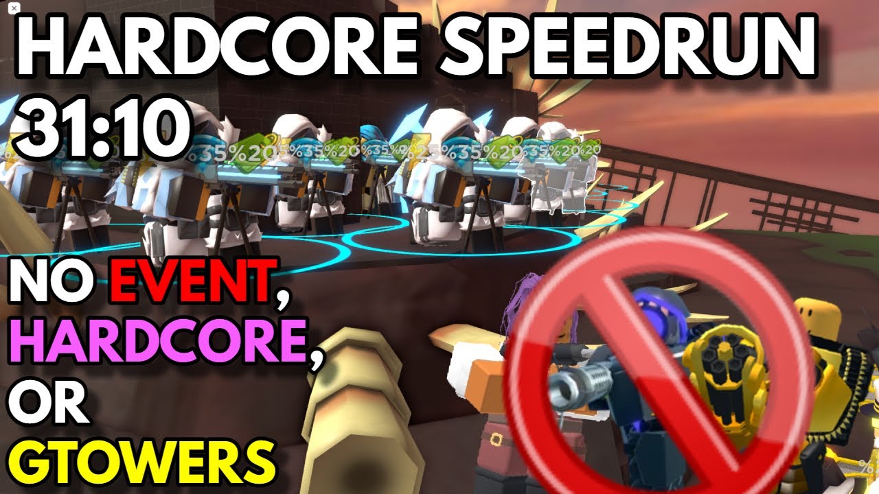 HARDCORE SPEEDRUN 31:10 NST | ROBLOX Tower Defense Simulator - YouTube
