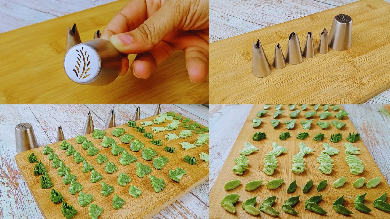 Best leaf piping nozzles for cake decoration | How to make buttercream ...