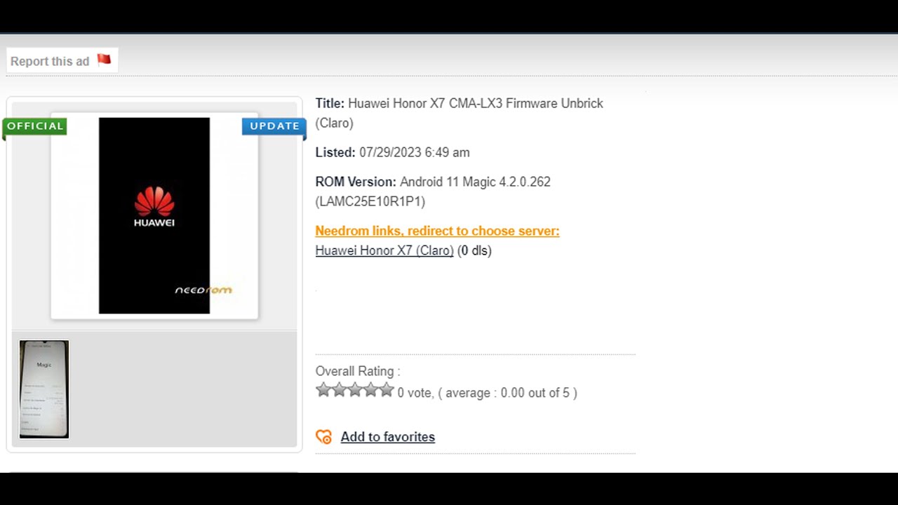 Huawei Honor X7 (CMA-LX3) unbrick - YouTube