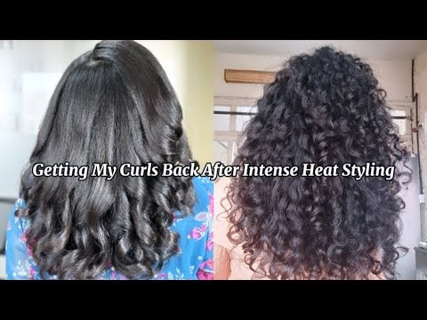 Getting My Curls Back After Heat Styling - YouTube