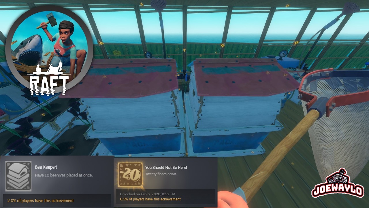 RAFT Survival Game - Bee Keeper Achievement - YouTube