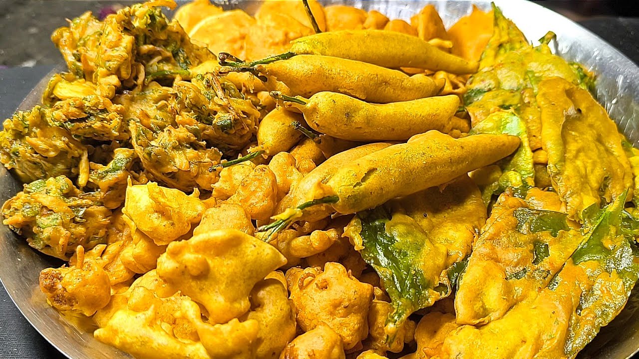 Mix veg pakoda platter | Crispy chatpati pakodi recipe | Aloo pakodi ...