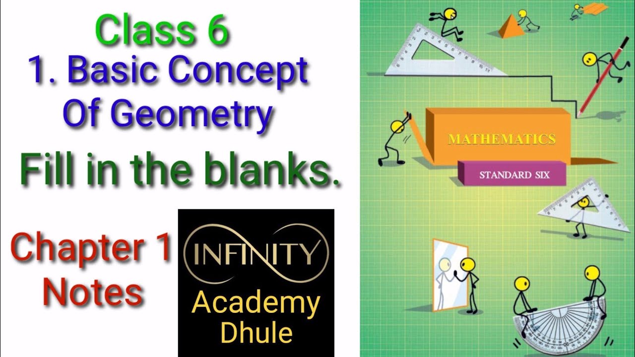 1 Basic Concept Of Geometry 6th Math Fill in the blanks Notes Ch 1 ...