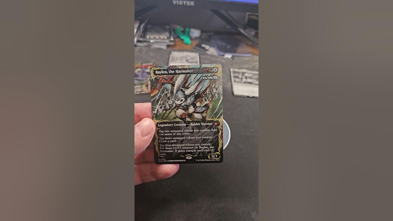 Baylen, the Haymaker Metal MTG Commander #mtg #mtgcommander #laserengraving - YouTube