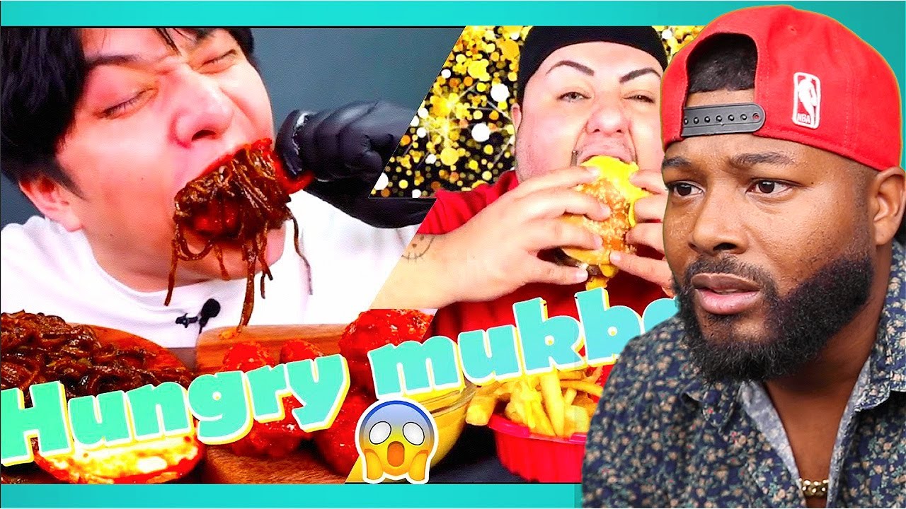 VERY HUNGRY MUKBANGERS | REACTION - YouTube