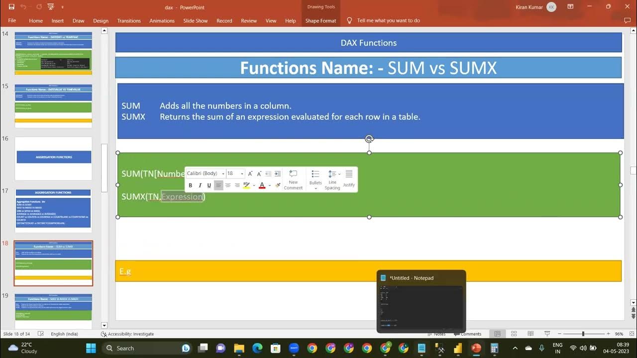 Sum vs Sumx | DAX | Power Bi| Telugu - YouTube