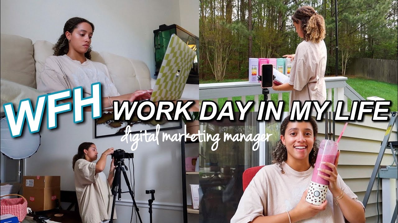 WORK DAY IN MY LIFE | work from home digital marketing manager! - YouTube