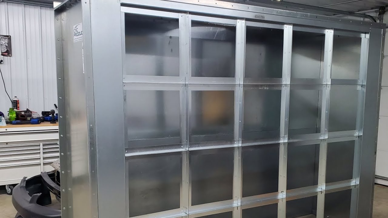 This thing is huge! Exhaust wall finally delivered and built. - YouTube