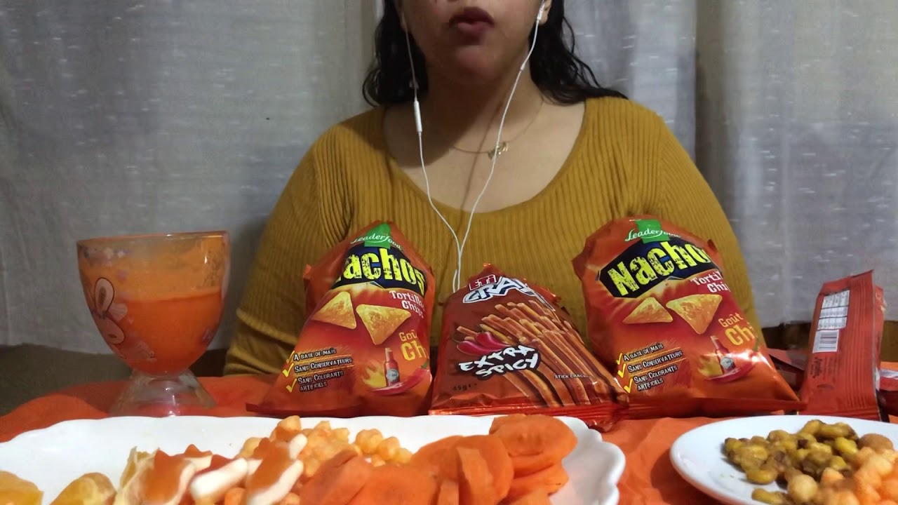 ASMR ORANGE FOOD 🍊🥕🍹 - YouTube