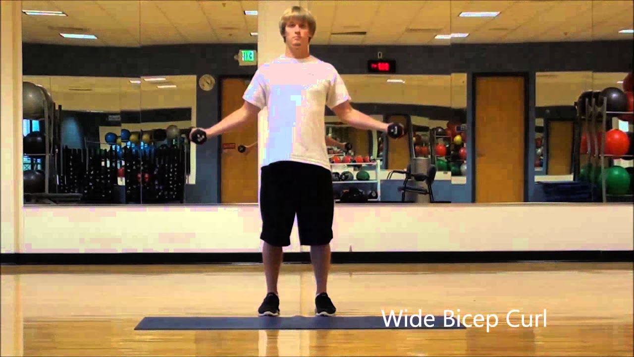 Dumbell Wide Bicep Curl - YouTube