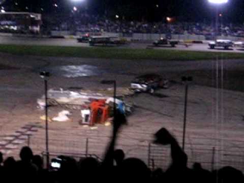 Rockford roll over before race.avi