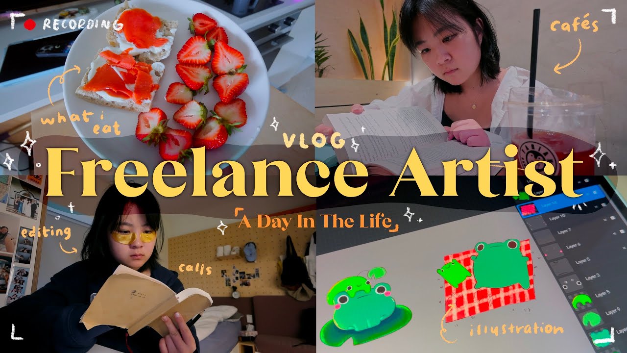 A Day in the Life of a Freelance Artist - YouTube