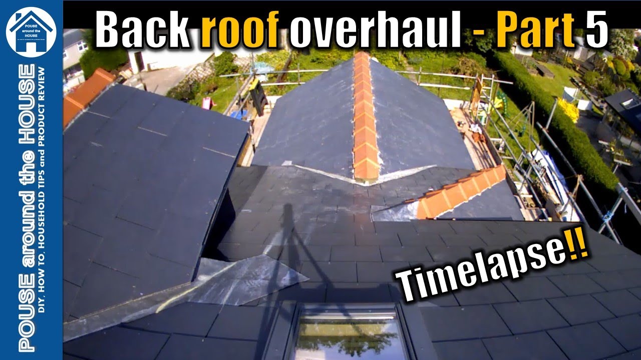 Back roof overhaul part 5 - Full roof repair timelapse. Roof slating ...