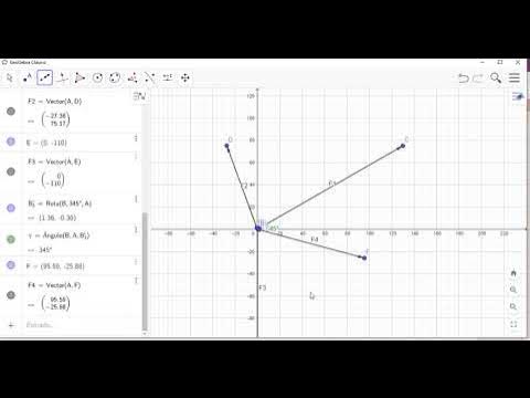 Como graficar varios vectores en GeoGebra y graficar su resultante ...