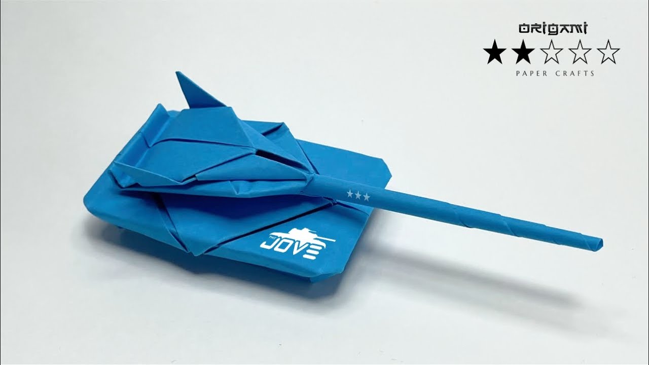 Paper Tank Abrams ★★☆☆☆ Easy Origami Tutorial - YouTube