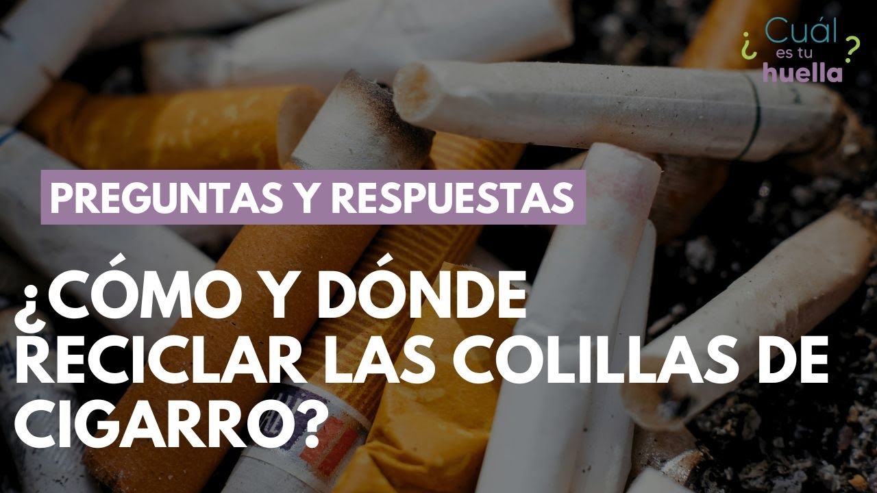 ¿Cómo y dónde reciclar las colillas de cigarro? - YouTube