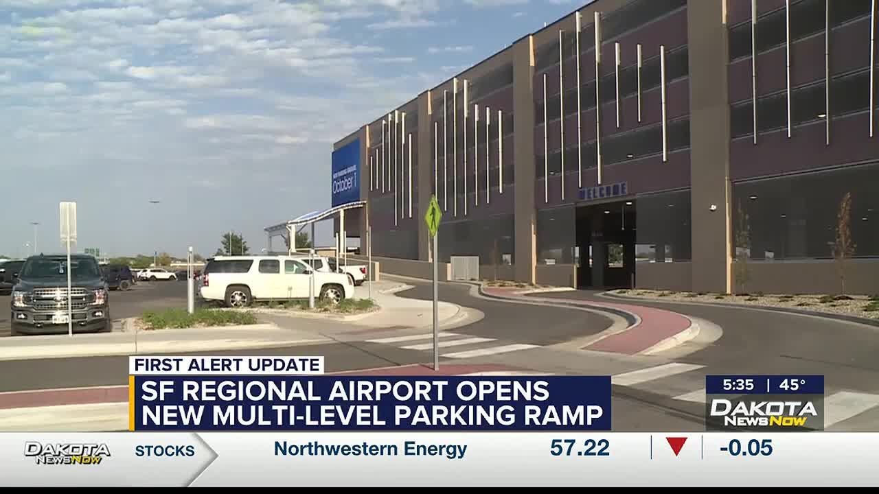 Sioux Falls Regional Airport opens new, multi-level parking ramp - YouTube