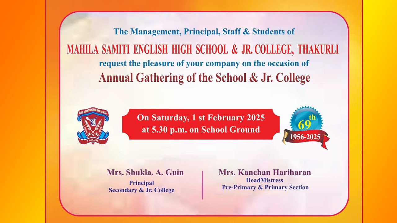 Annual Gathering of Mahila Samiti English High School & JR. College ...
