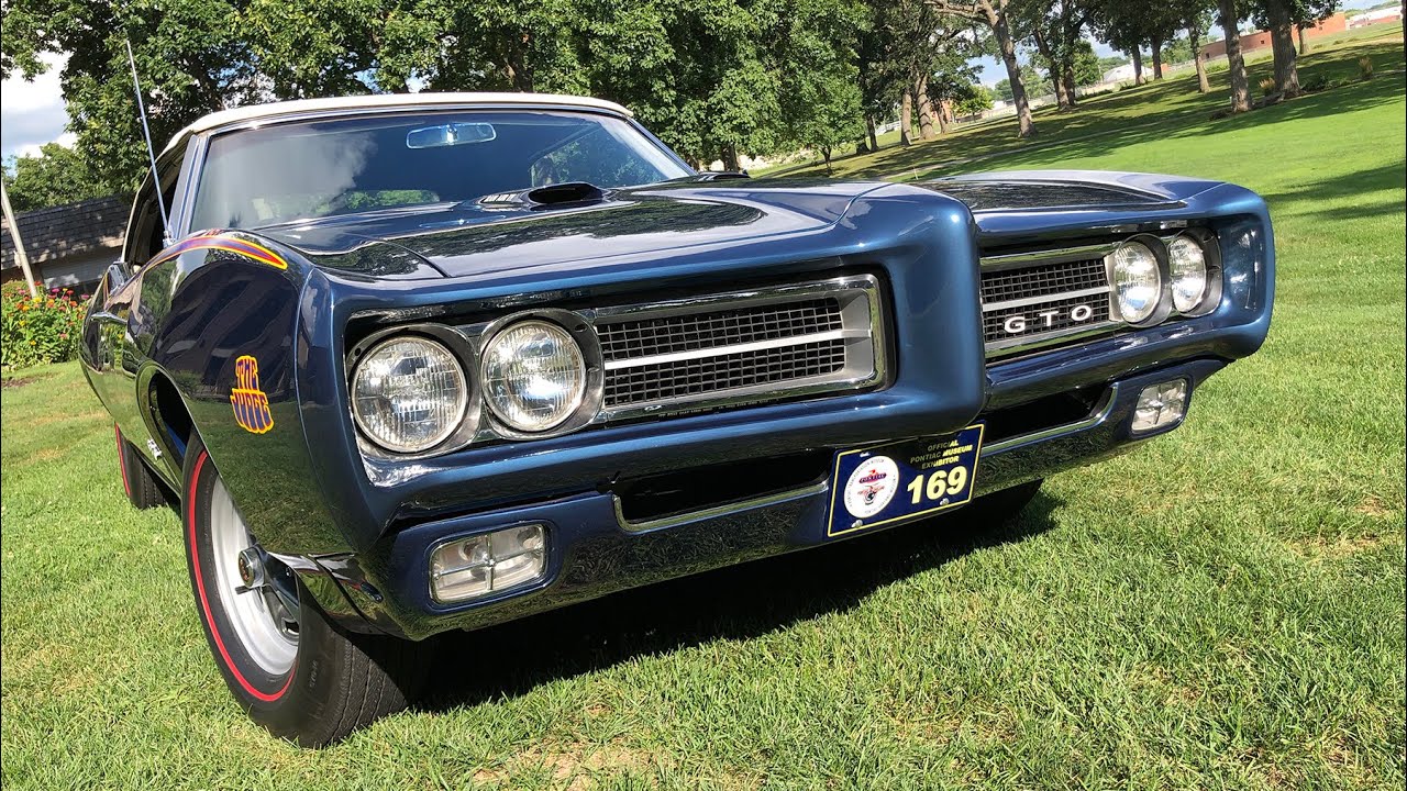'69 Liberty Blue GTO Convertible - YouTube