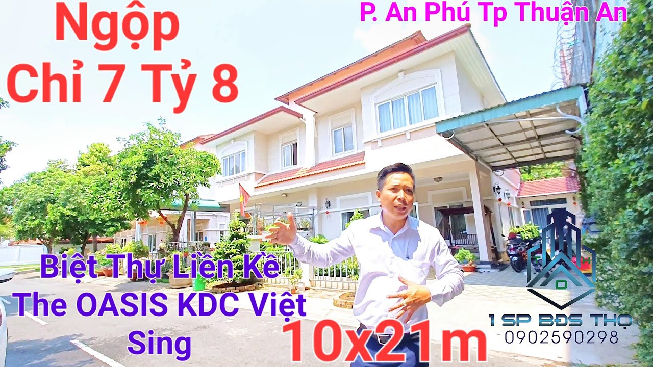 Ngộp Bán Gấp Biệt Thự Khu The Oasis Thuận An có An Ninh 24/24 chỉ có ...
