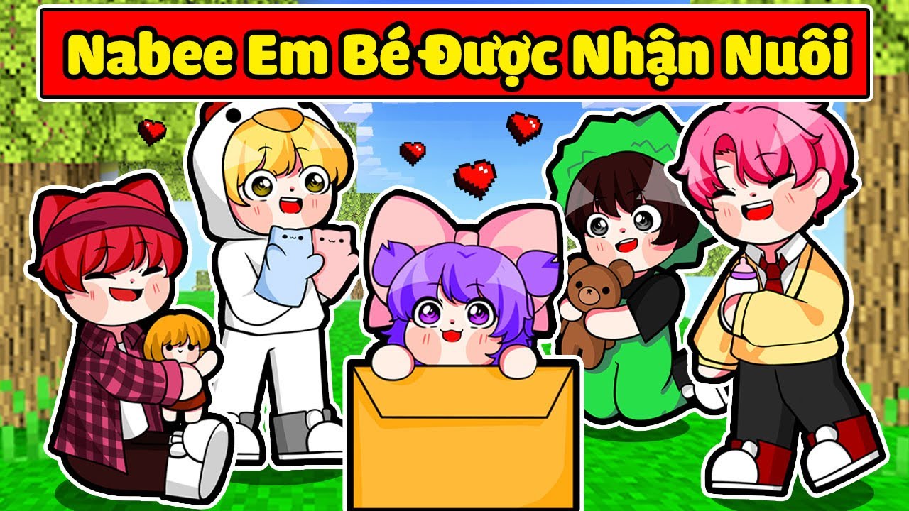 NABEE EM BÉ ĐƯỢC NHẬN NUÔI BỞI CON TRAI Ở LÀNG SINH TỐ TRONG MINECRAFT ...
