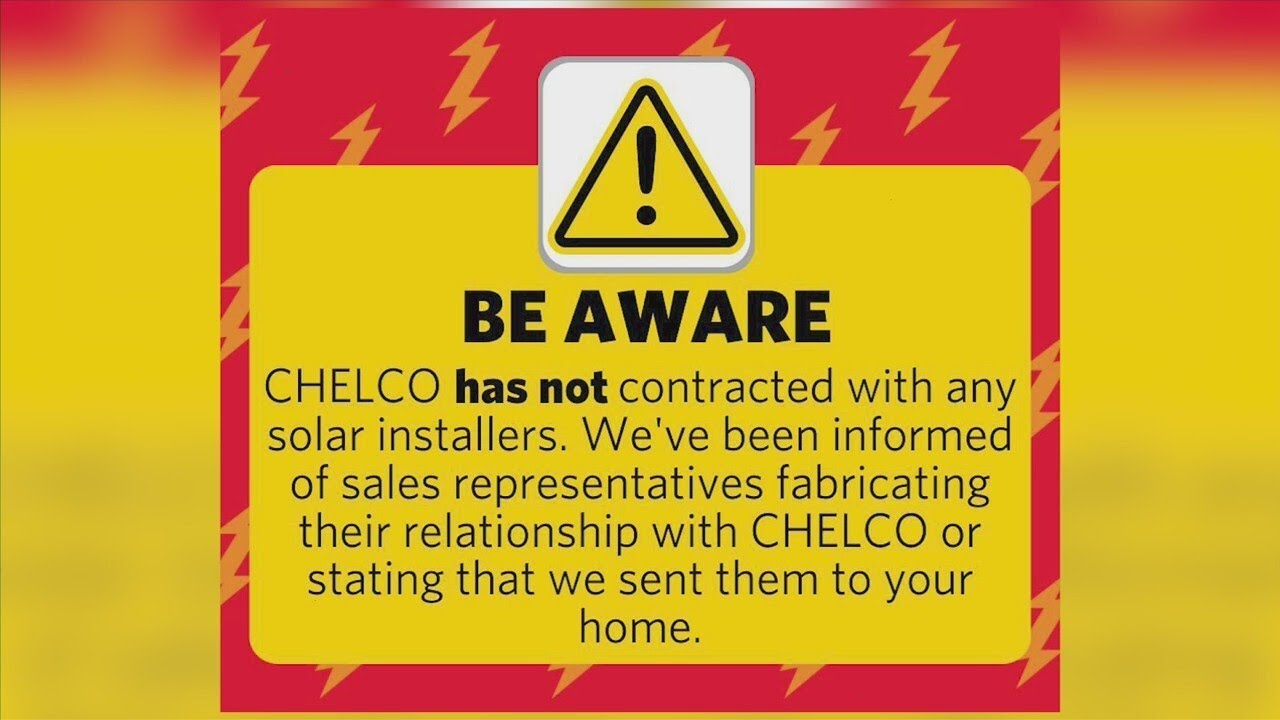CHELCO warns about solar panel salesman scam - YouTube