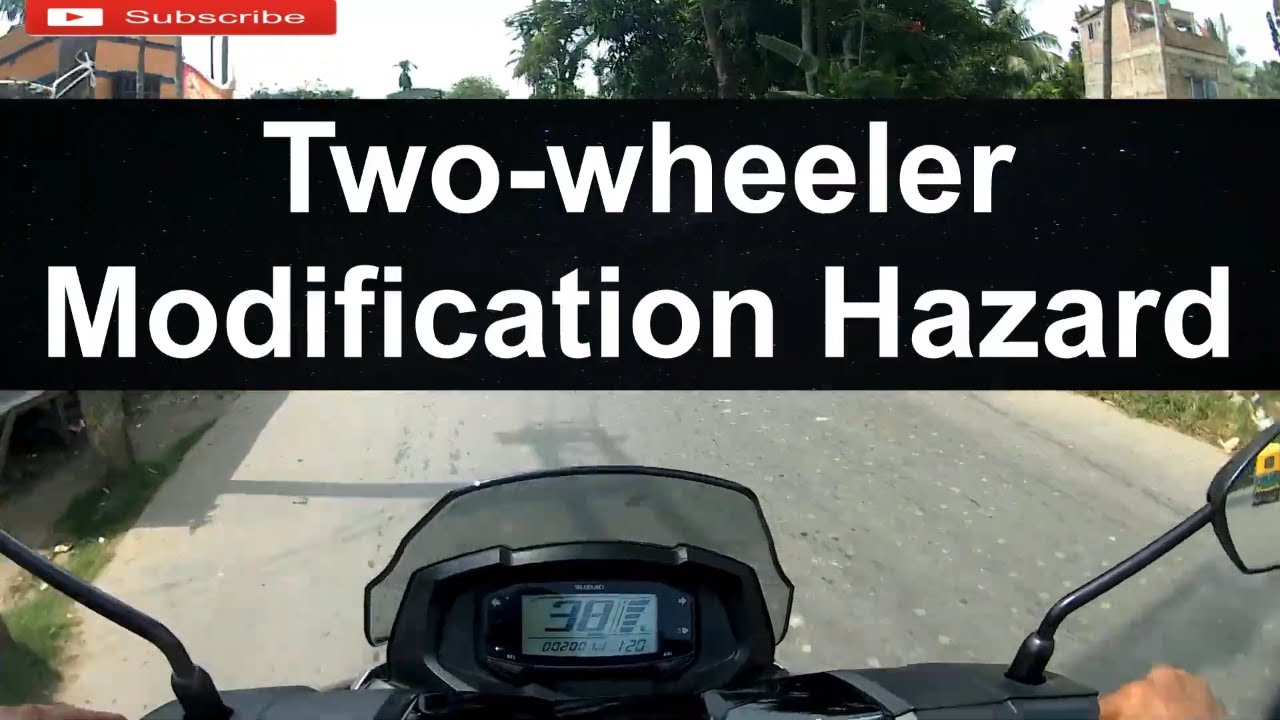 Two-wheeler modification legal hazard. - YouTube