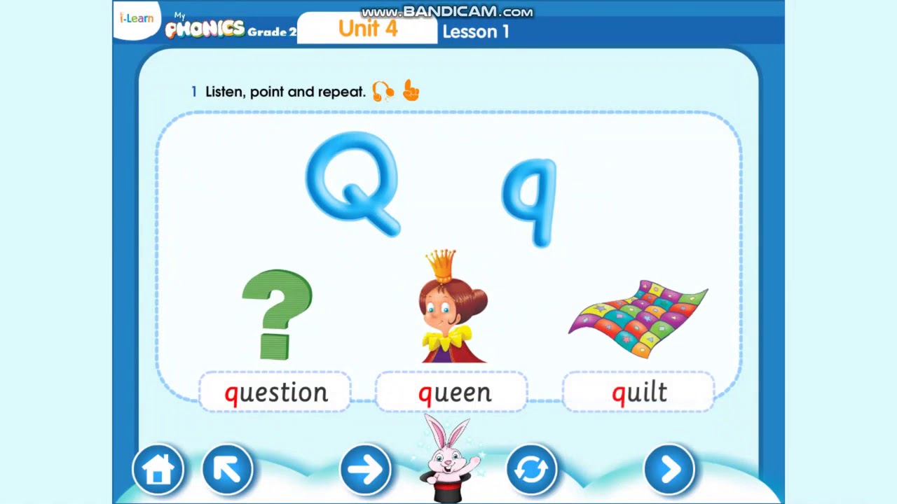Phonics Grade 2 Unit 4 question, queen, quilt, quiz online video cutter ...