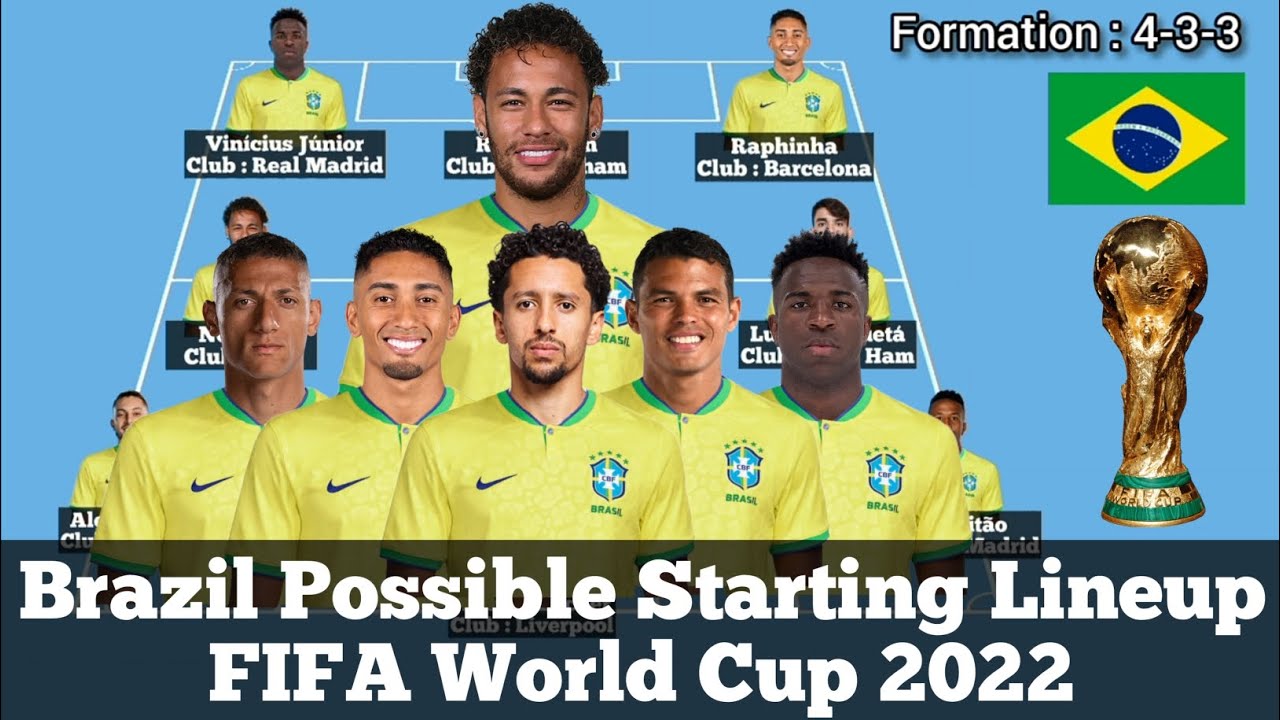 Brazil Possible Starting Lineup FIFA World Cup 2022 HD - YouTube