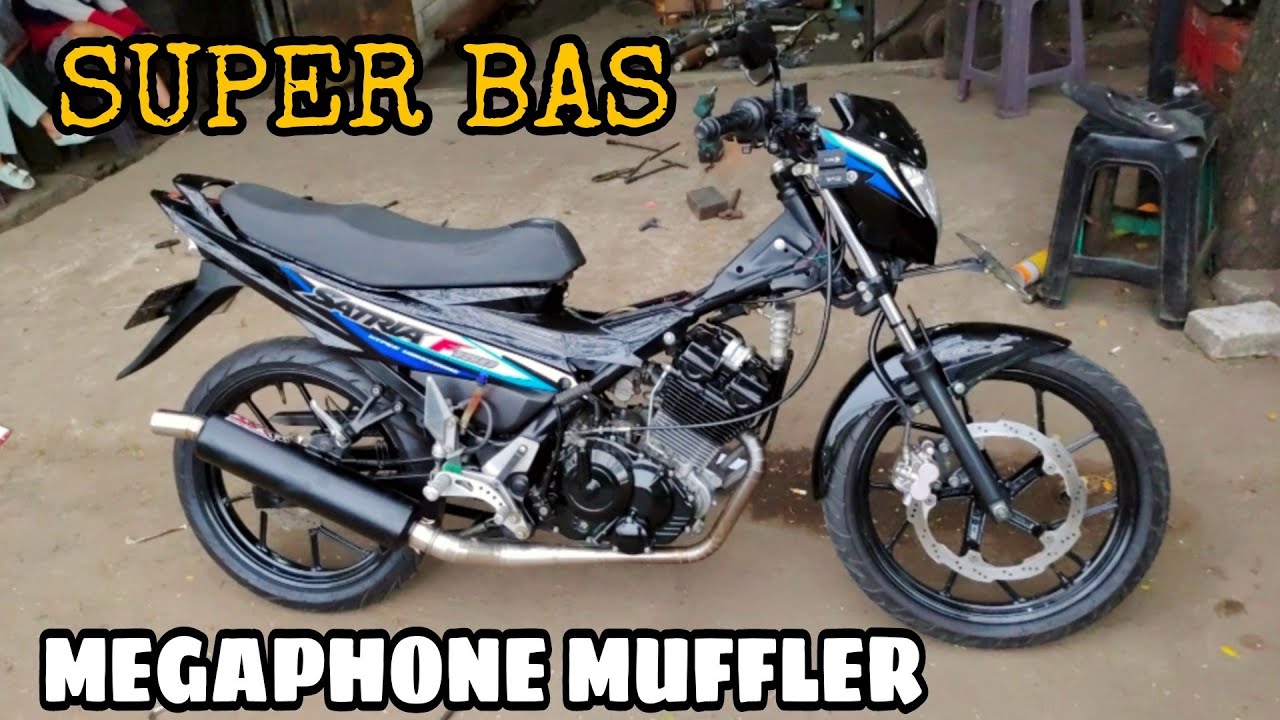 SUPER BAS KNALPOT SUZUKI SATRIA FU CUSTOM MUFFLER MEGAPHONE BUATAN ...