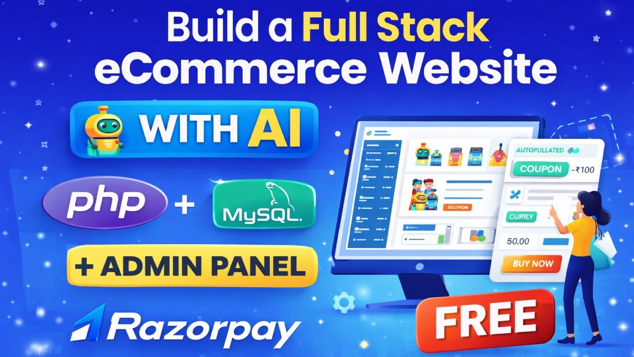 Build a Full Stack eCommerce Website with AI (PHP + MySQL) | Admin ...