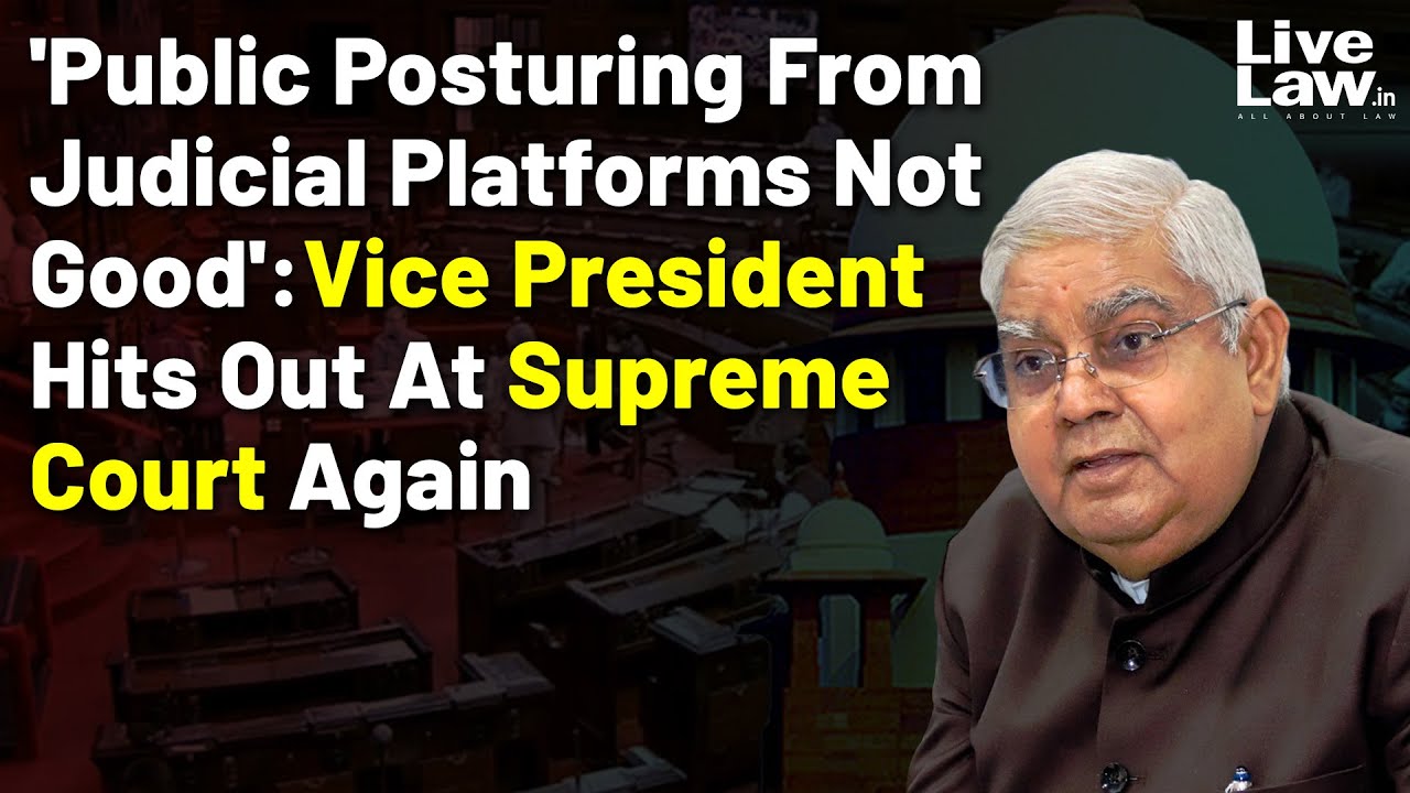 'Public Posturing From Judicial Platforms Not Good': Vice President ...