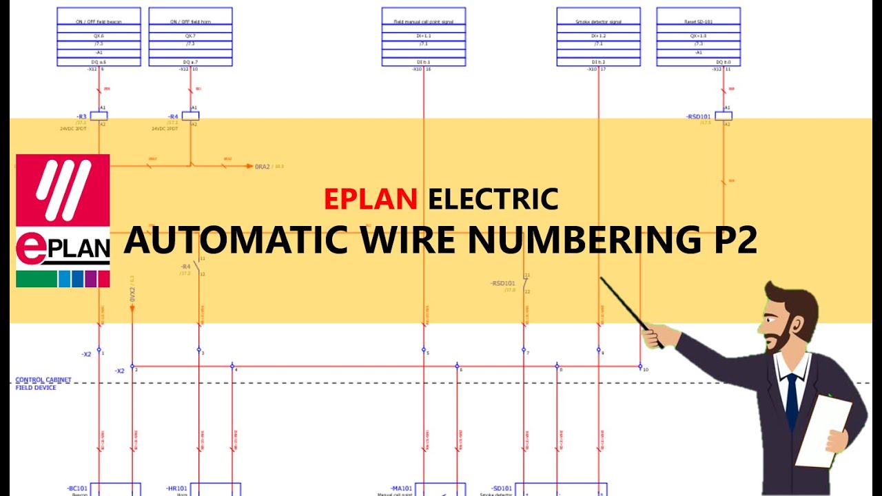 EPLAN ELECTRIC - AUTOMATIC WIRE NUMBERING P2 - YouTube