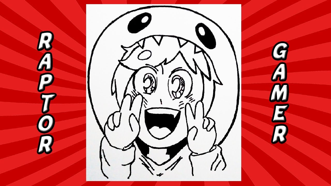 Como dibujar a Raptor Gamer paso a paso 2020 - YouTube