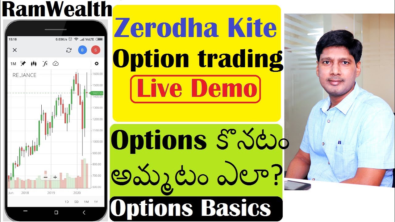 Option trading Tutorial for Beginners | Zerodha Kite App Demo for Option trading in Telugu - YouTube