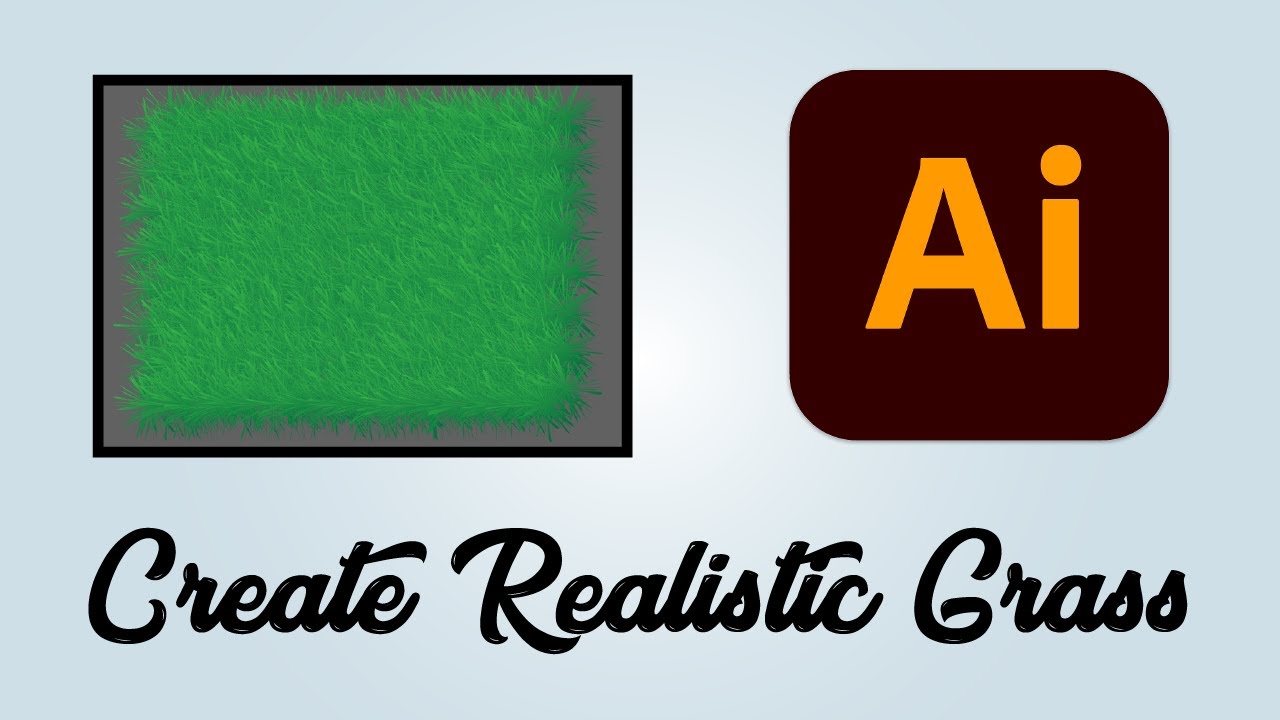 How to Create Realistic Grass in Adobe Illustrator - YouTube