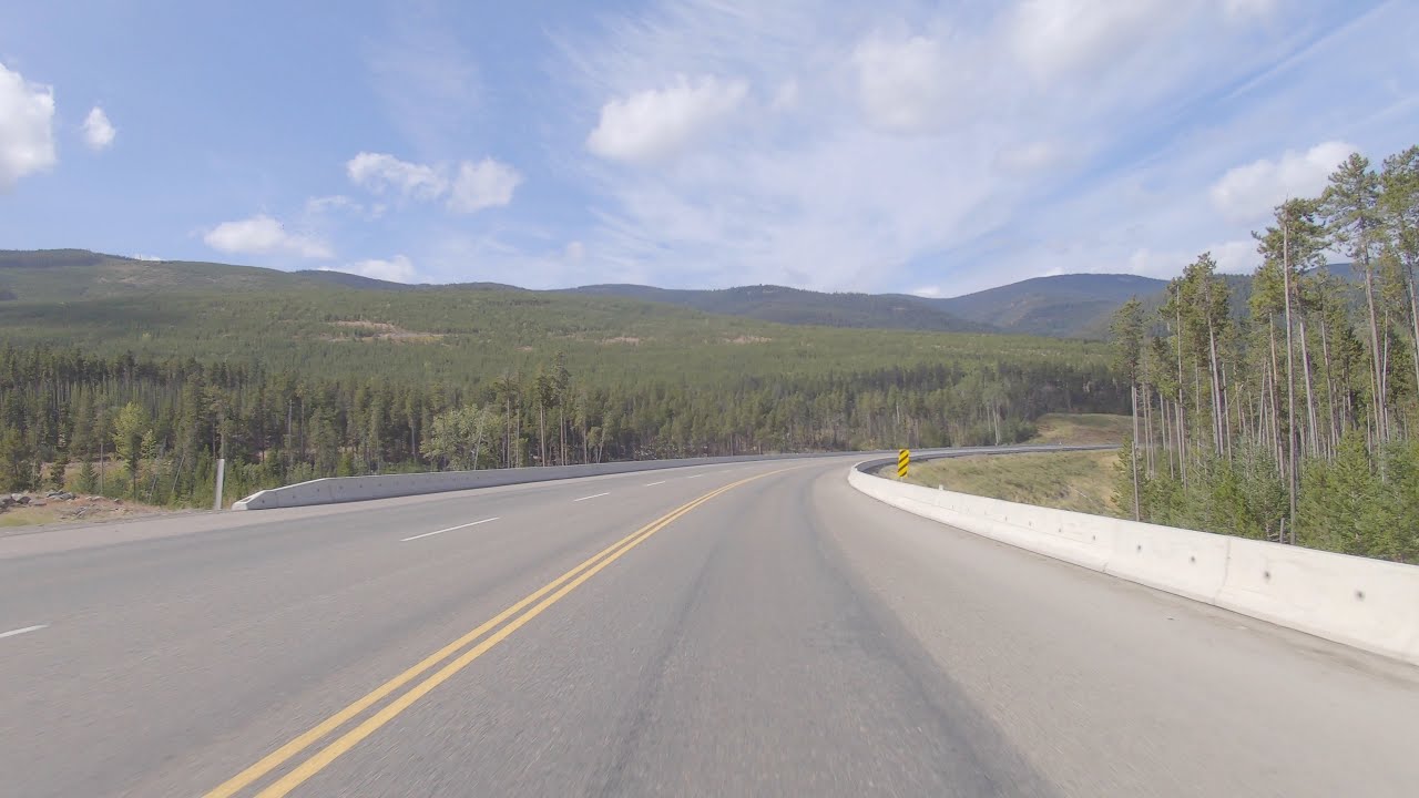 Crowsnest Highway in Canada. One of the most Scenic. Driving Across ...