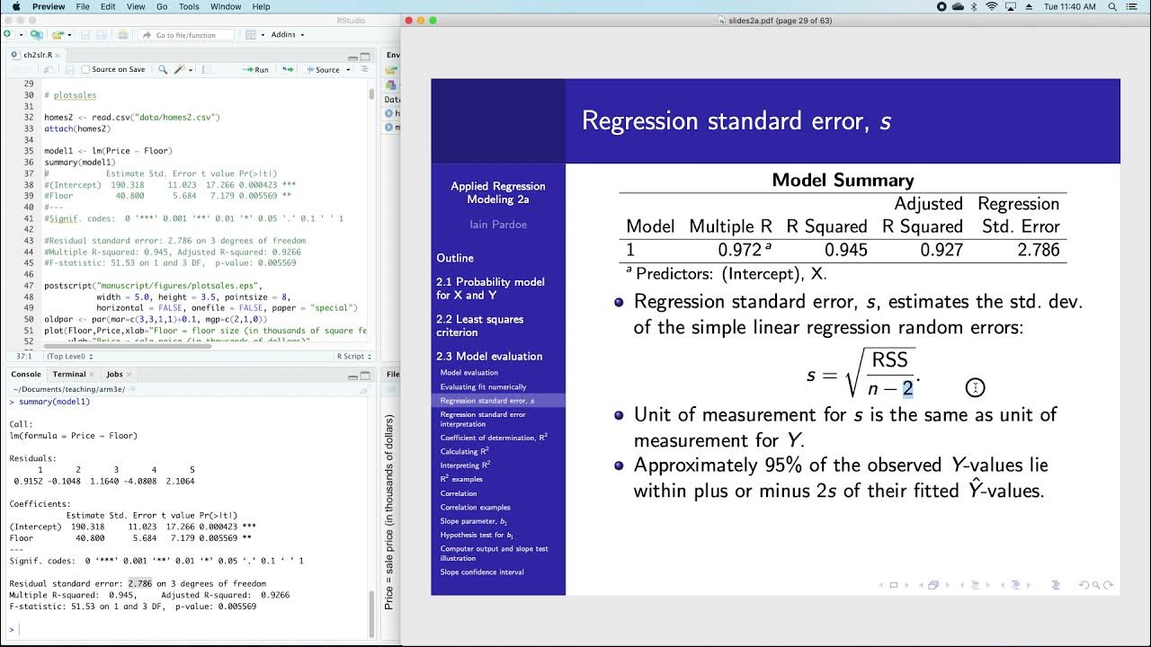Applied Regression Modeling 2.3a: Simple linear regression standard ...