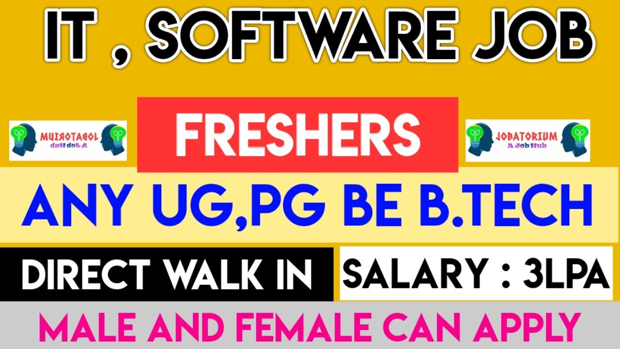IT Jobs for freshers 2022 | IT Jobs in Tamil | Software Developer Jobs ...